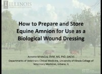 How to Prepare and Store Equine Amnion for Use as a Biological Wound ...