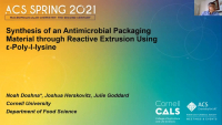 Antimicrobial active packaging synthesized by reactive extrusion of ...