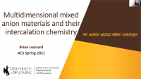 Multidimensional mixed anion materials and their intercalation ...