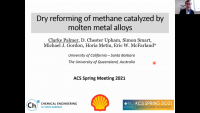 Dry reforming of methane catalyzed by molten metal alloys - American ...