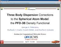 Three body dispersion corrections to the spherical atom model: The PFD ...