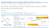 Synthesis and applications of structurally well-defined functionalized ...