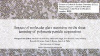 Impact of glass transition temperature on the shear jamming of ...