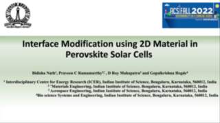 Effect of interface modification using 2D material in Perovskite solar ...