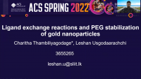 Ligand exchange reactions and PEG-SH stabilization of gold ...