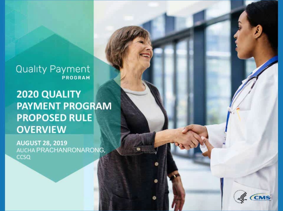 Quality Payment Program Year 4 (2020) NPRM: MIPS Update - American ...