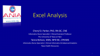 Data Analytics Using Excel - Part 1 - American Nursing Informatics ...