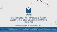 Using a Predictive Model and Passive Decision Support Tools to Detect ...