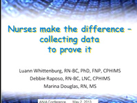 Nurses Make the Difference - Collecting Data to Prove It - American ...