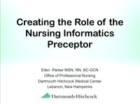 Creating the Role of the Nursing Informatics Preceptor - American ...