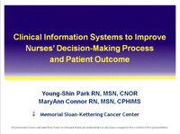 Clinical Information Systems to Improve Nurses' Decision-Making Process ...