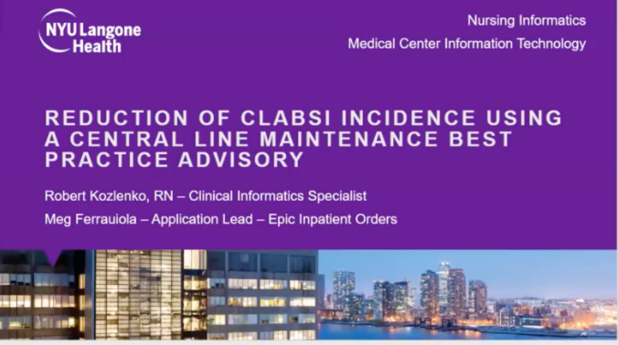 Reduction of CLABSI Incidence using a Central Line Maintenance Best ...