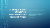 A Unique Nurse Identifier: Demonstrating Nursing Value - American Nursing Informatics Association