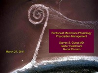 Peritoneal Dialysis 101: Membrane Physiology and Prescription ...