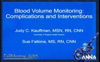 Blood Volume Monitoring - American Nephrology Nurses Association