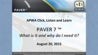 PAVER 7™ - What is it and why do I need it? - American Public Works ...