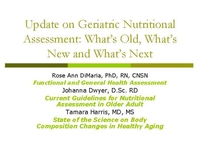 Update on Geriatric Nutritional Assessment: What's Old, What's New and ...