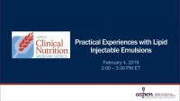 Practical Experiences with Lipid Injectable Emulsions - American ...