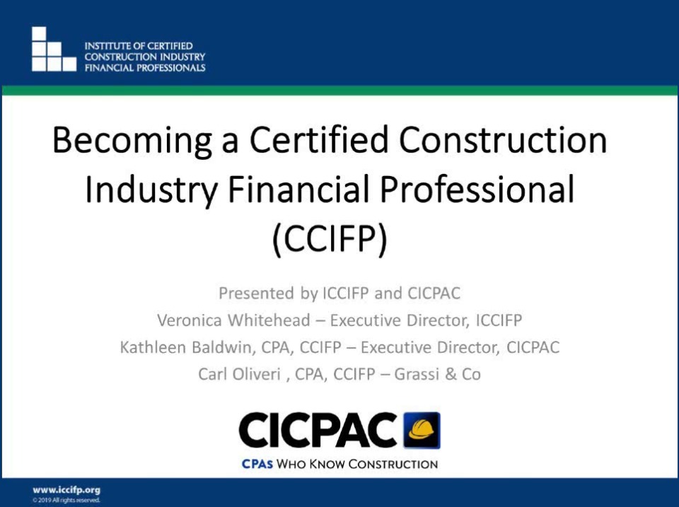 Your Path to a CCIFP Certification - Construction Financial Management ...