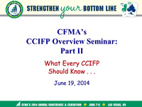 CFMA's CCIFP Overview - Part II - Construction Financial Management ...