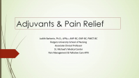 Adjuvant Medications for Pain and Delirium Medication Toolbox ...
