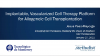 Short Talk: Implantable Cell Therapy Platform With In Situ Pre ...