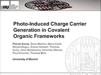 Photo-Induced Charge Carrier Generation in Covalent Organic Frameworks ...