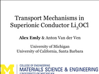 Transport Mechanisms in Superionic Conductor, Li3OCl - Materials ...