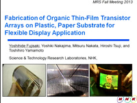 Fabrication of Organic Thin Film Transistor Arrays on Plastic and Paper Substrate for Flexible ...