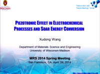 Piezotronic Effect in Electrochemical Processes and Soar Energy ...