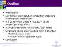 Structural and Electronic Modification of Indium Oxide Based, Solution ...