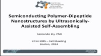Semiconducting Polymer-Dipeptide Nanostructures by Ultrasonically-Assisted Self-Assembling ...