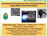 Controlled CVD Growth and Solar Cell Applications of Single-Walled ...