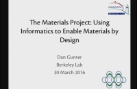 The Materials Project: Using Informatics to Enable Materials by Design ...