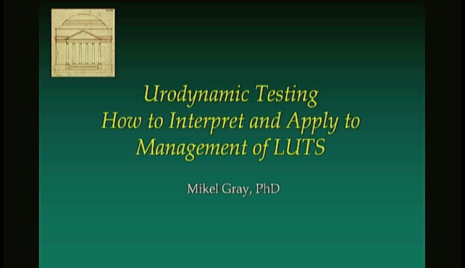 UDS - How to Interpret and Apply to Management of Patients with LUTS ...