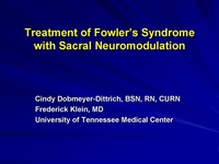 Treatment of Fowler's Syndrome with Sacral Nerve Stimulation - Society ...