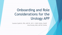 Onboarding and Role Considerations for the Urology APP - Society of ...