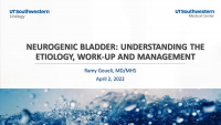 Neurogenic Bladder: Understanding Etiology, Work-up and Management ...