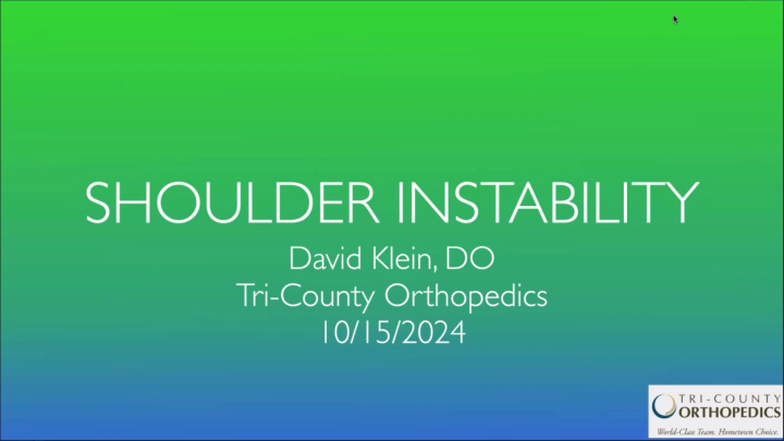 Shoulder Instability, my Approach to Diagnosis and Treatment - Atlantic ...