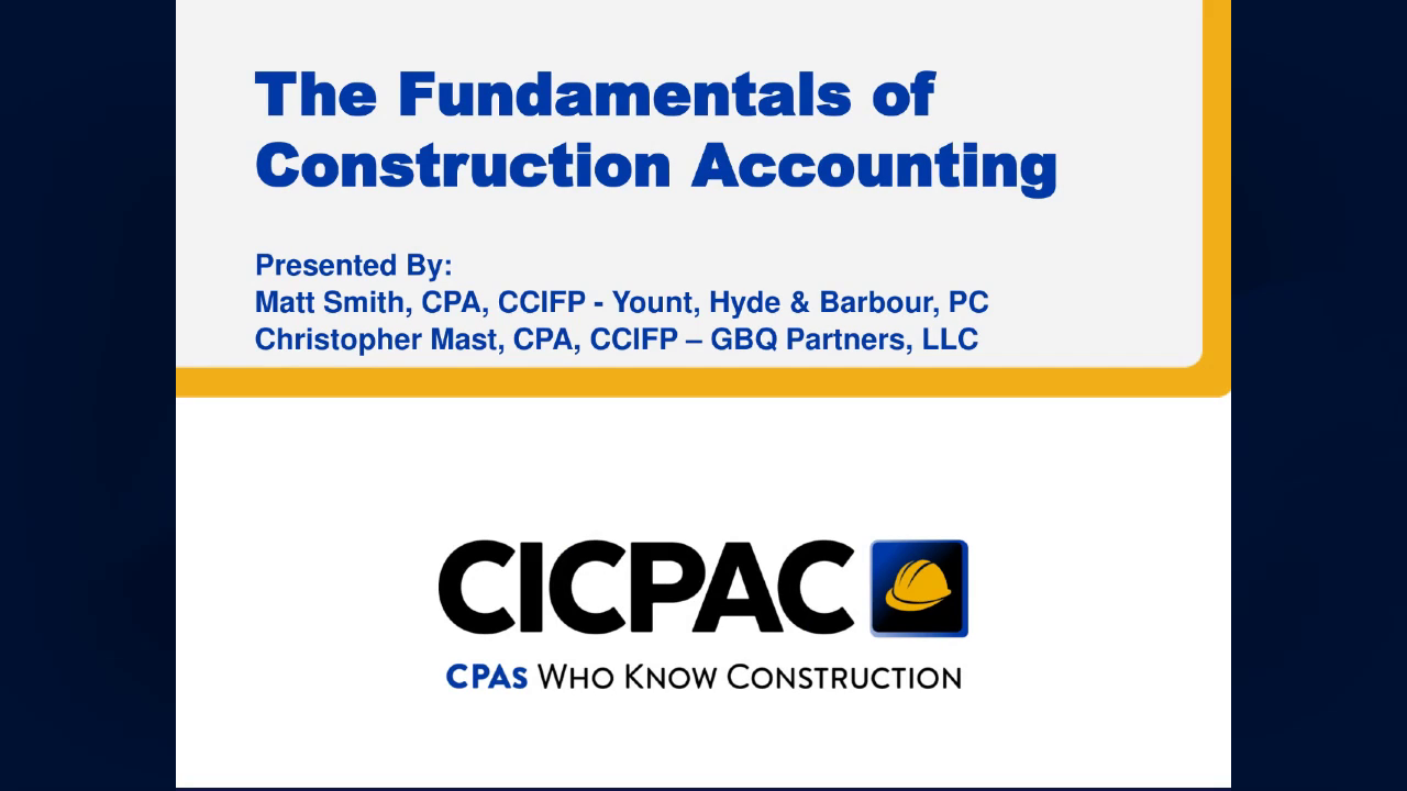 The Fundamentals of Construction Accounting - Construction Industry ...