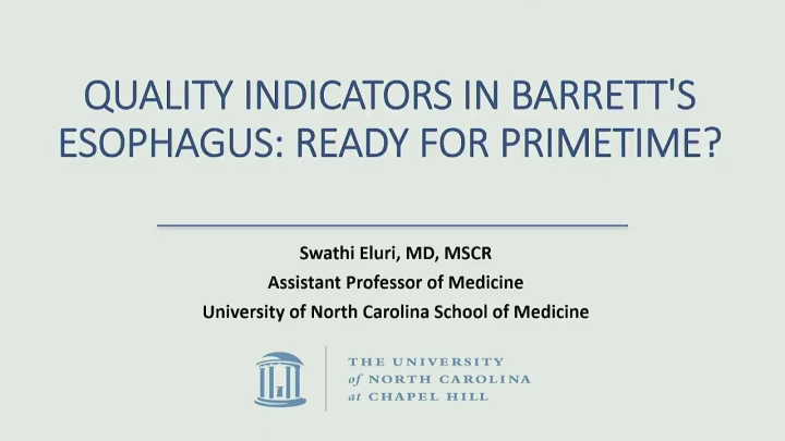 AGA Improving Outcomes in Barrett's Esophagus and Esophageal ...