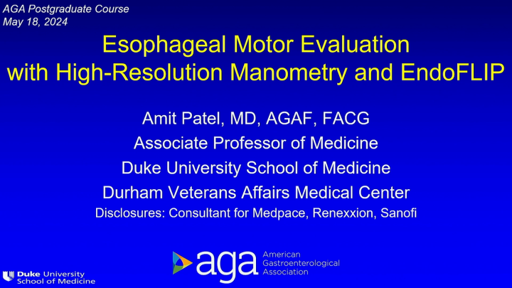 A Primer of Manometry and EndoFLIP $$$ - Digestive Disease Week