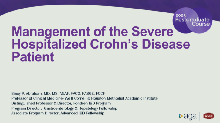INPATIENT MANAGEMENT OF ASUC, SEVERE CROHN'S DISEASE - Digestive ...
