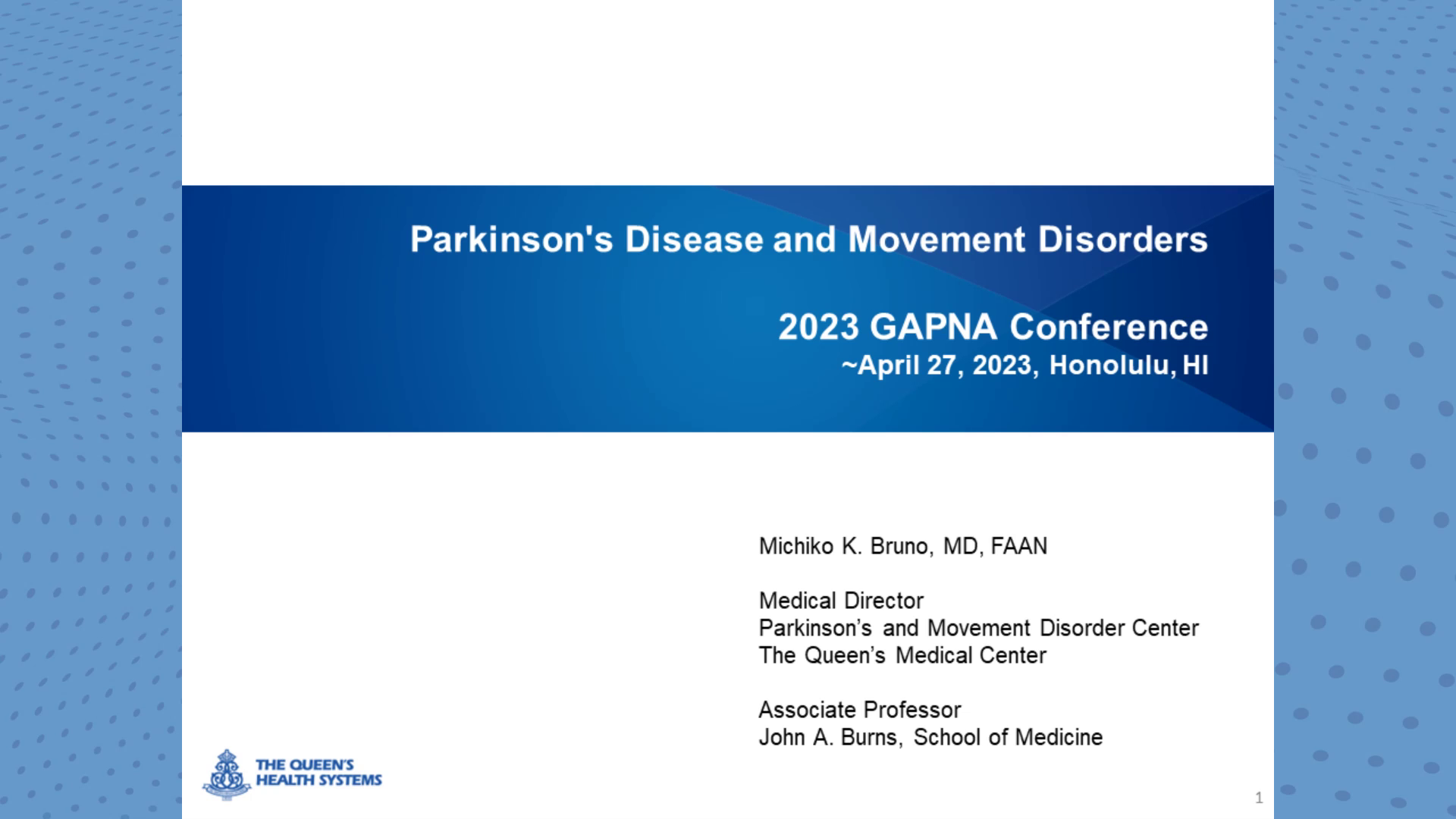 Parkinson’s Disease and Movement Disorders - Gerontological Advanced ...