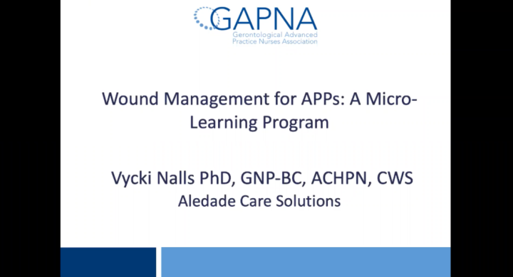 Wound Care A Crash Course For The Geriatric Provider Gerontological