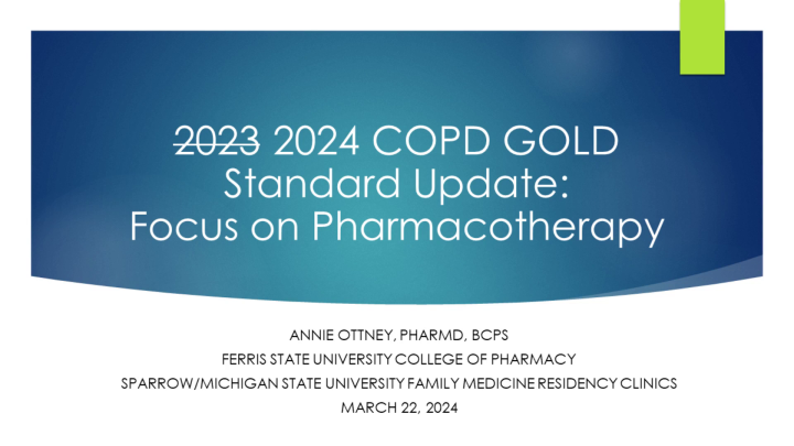 2023 COPD Gold Standard Update: Focus on Pharmacotherapy - Gerontological Advanced Practice ...