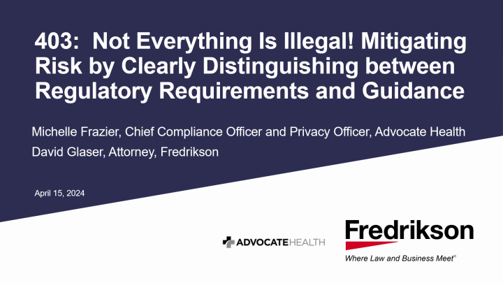 403 - Not Everything Is Illegal! Mitigating Risk by Clearly ...
