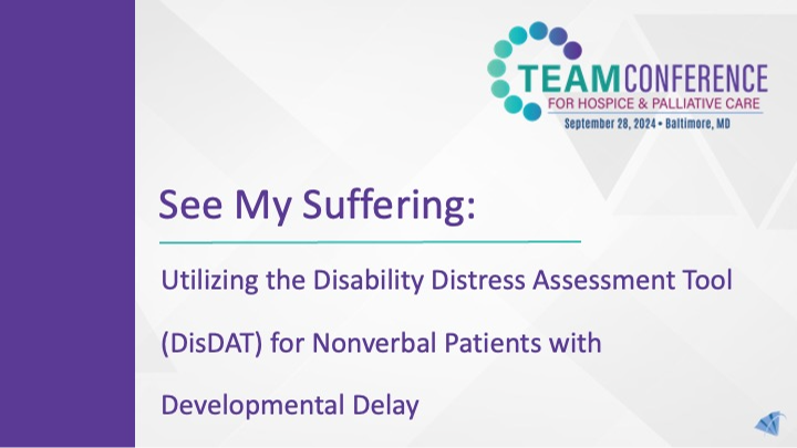 See My Suffering: Utilizing the Disability Distress Assessment Tool ...