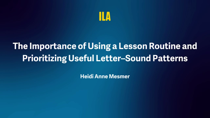 The Importance of Using a Lesson Routine and Prioritizing Useful Letter ...