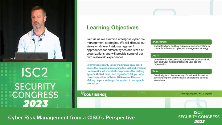 Cyber Risk Management from a CISO’s Perspective - ISC2